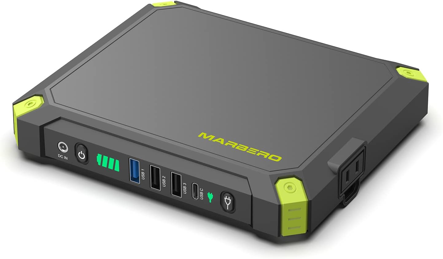 MARBERO Portable Power Station with AC Outlet, 80W/110V External ...