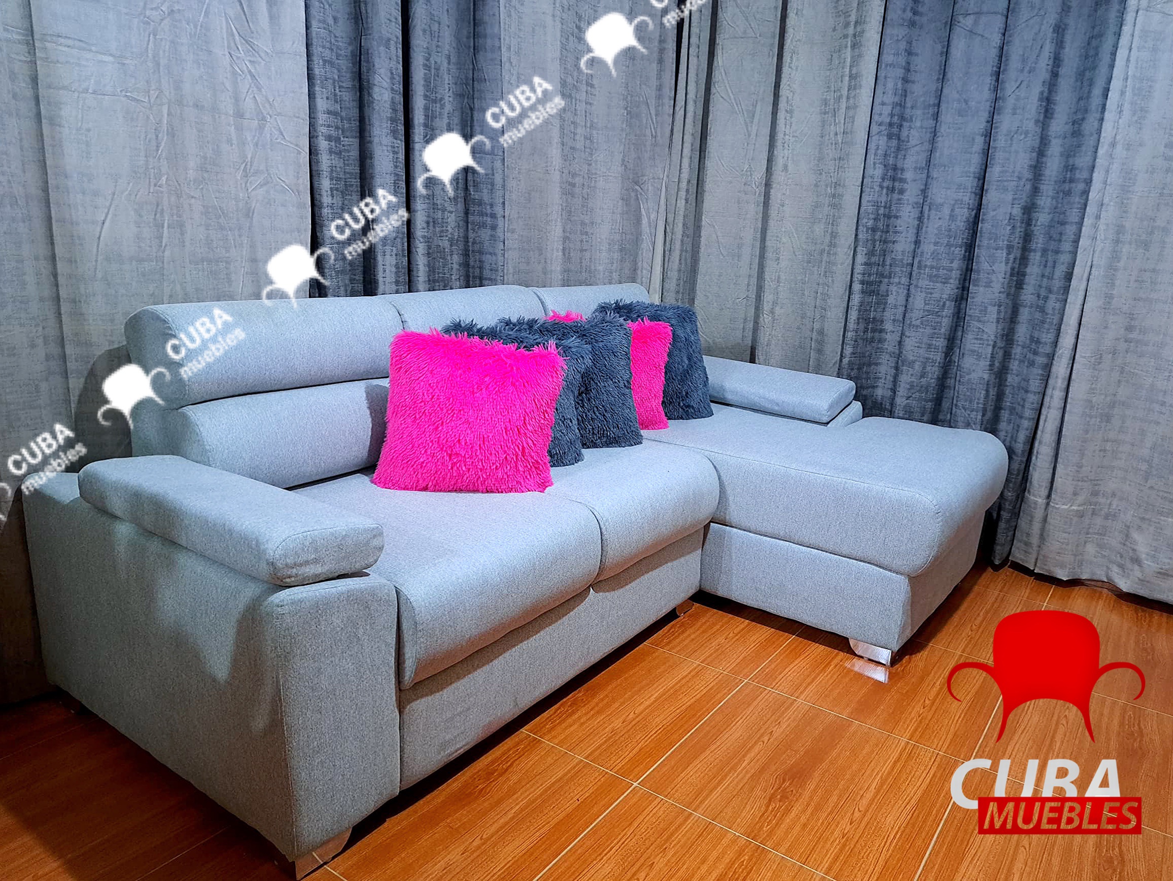 Andrea Tiny tapizado en linota gris claro - Cuba Muebles