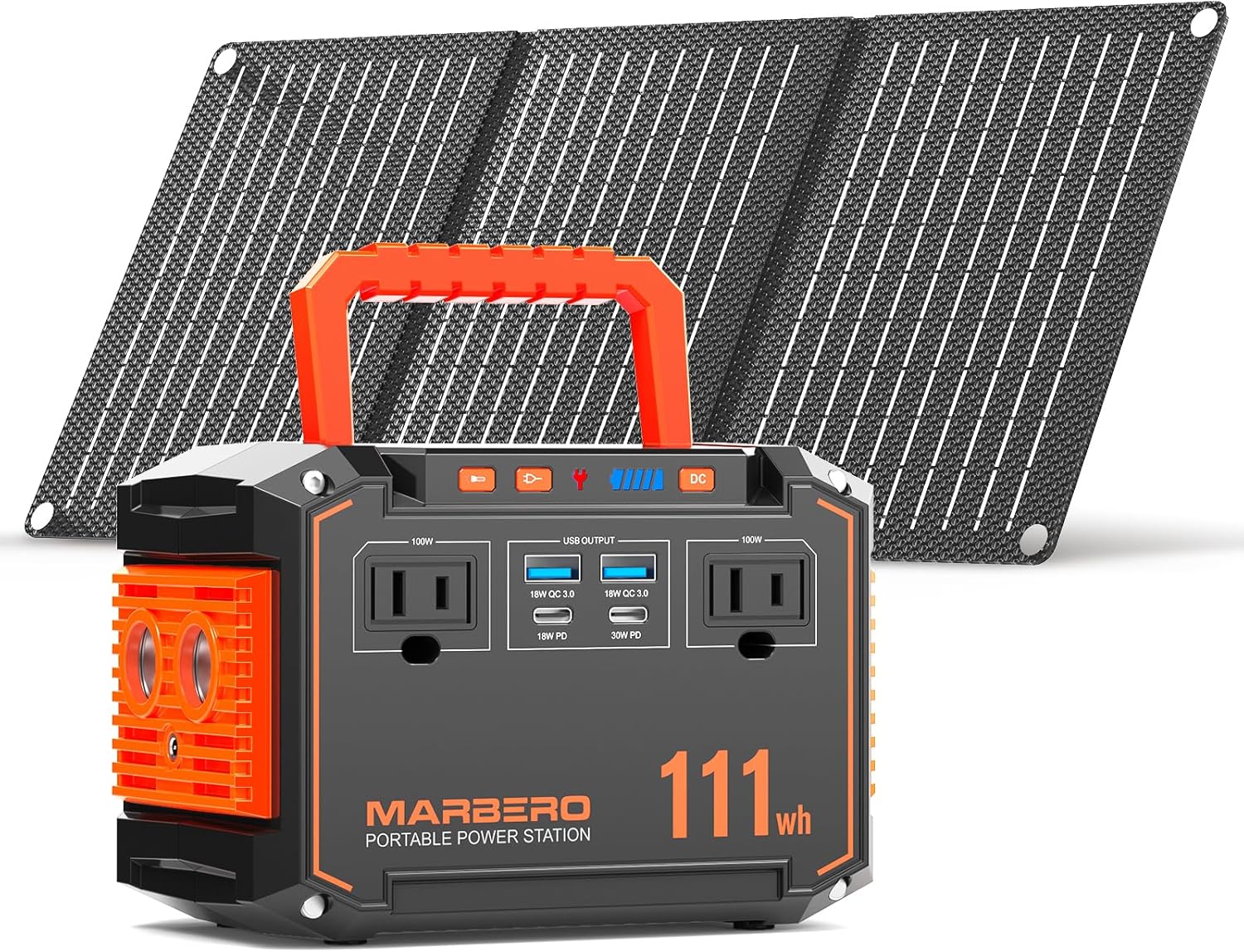 MARBERO Generador solar de pico de 150 W con panel solar de 30 W ...